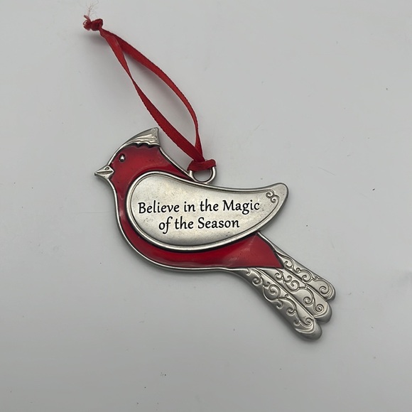 None | Holiday | Cardinal Bird Believe In The Magic Ornament | Poshmark